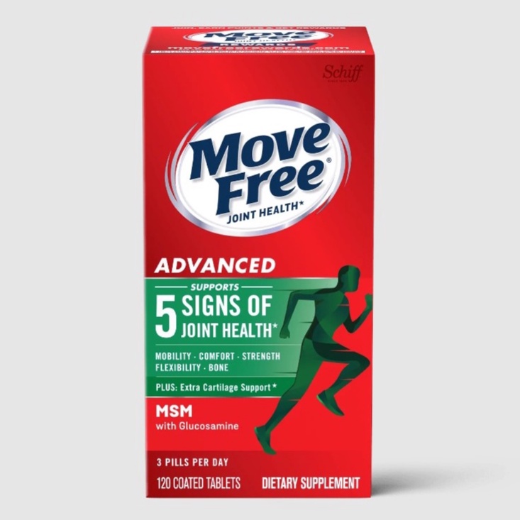 ของแท้ 100 SCHIFF MOVE FREE ADVANCED PLUS MSM WITH GLUCOSAMINE ...