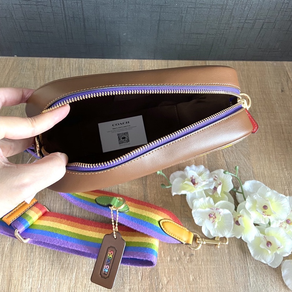 แท้ พร้อมส่ง กระเป๋าสะพายข้าง ขนาด 9 นิ้ว Pride Collection COACH Jamie ...