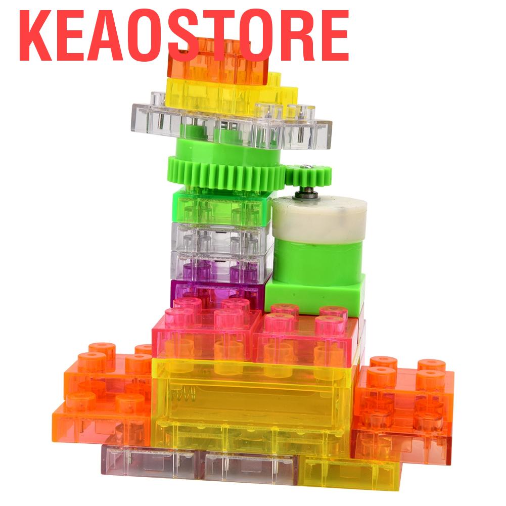 Keaostore 42x Electronic Building Blocks Rotation Light Up DIY Stacking ...