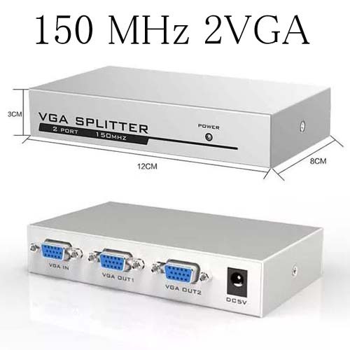 VGA Splitter กล่องแยกสัญญาณภาพ ส่งสัญญาณภาพ1คอมพิวเตอร์เชื่อมต่อเป็น ...