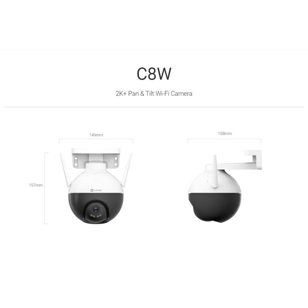 กล้อง WI-FI 2K PanTilt รุ่น CS-C8W (4MPW1) - pkitshop - ThaiPick