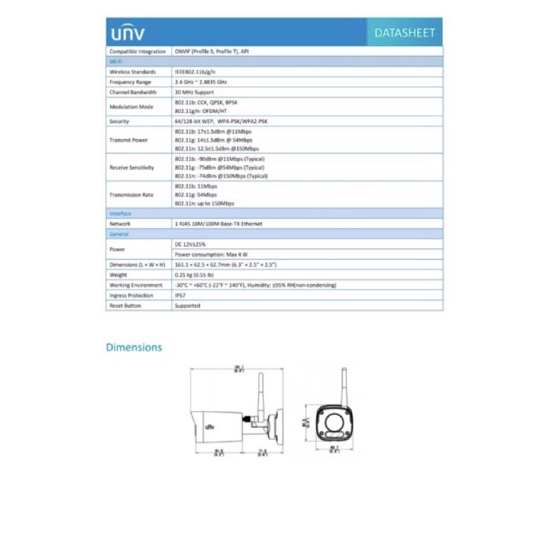 กล้องUNV ซีรส์ Esay ชุด 8 ตัว Wi-Fi KITNVR301-08LS2-W8IPC2122LR3-F40W-E ...