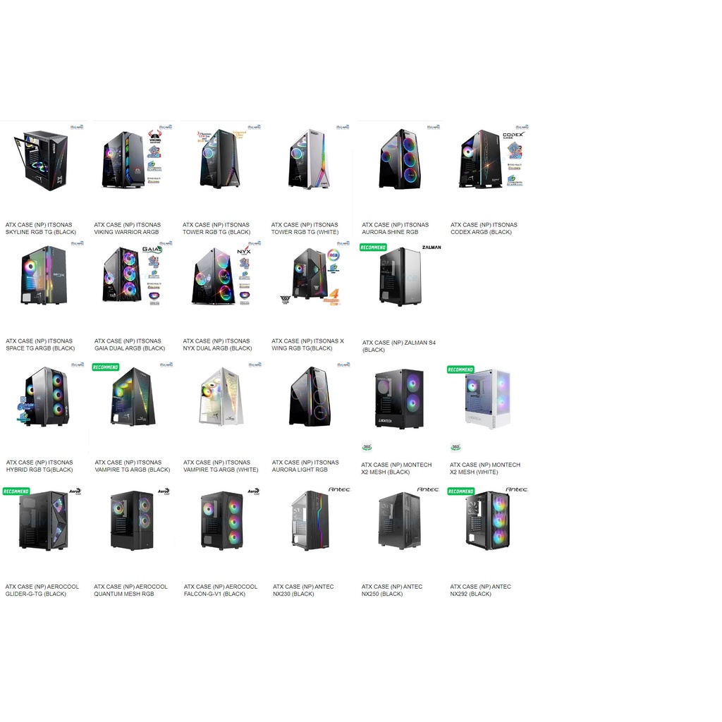 สเปคมาตรฐาน การ์ดจอตามงบ แรงแน่นอน!! Intel Core i5 + Ram 16 RGB + VGA ...