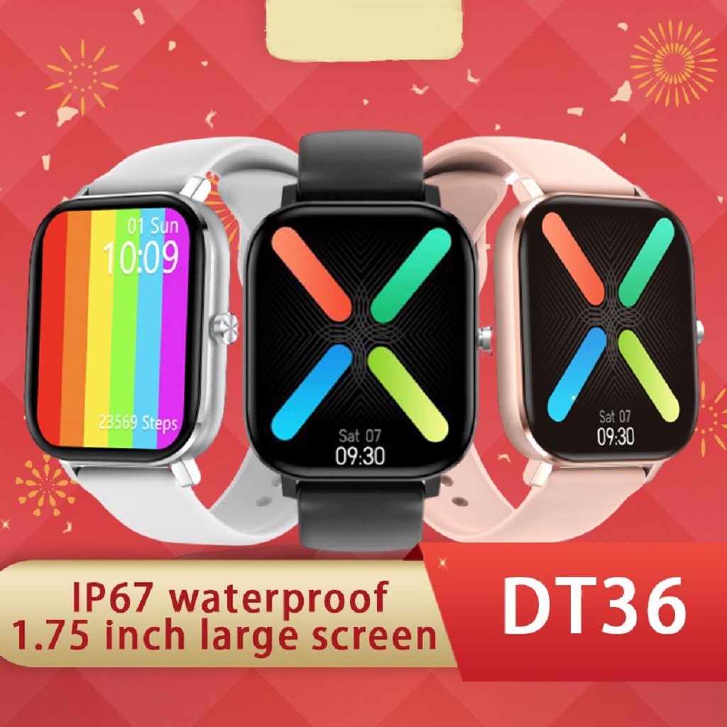 DT98 Full Round HD Screen Wristband bluetooth Call ECG Heart Rate O2 ...