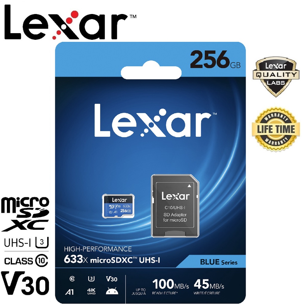 Lexar 256GB Micro SDXC 633x with SD Adapter - legendthailand - ThaiPick
