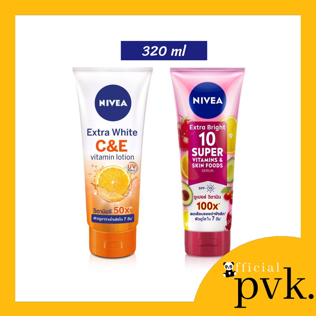 แท้พร้อมส่ง️Nivea Extra White CA CE Vitamin Lotion Extra Bright Super ...