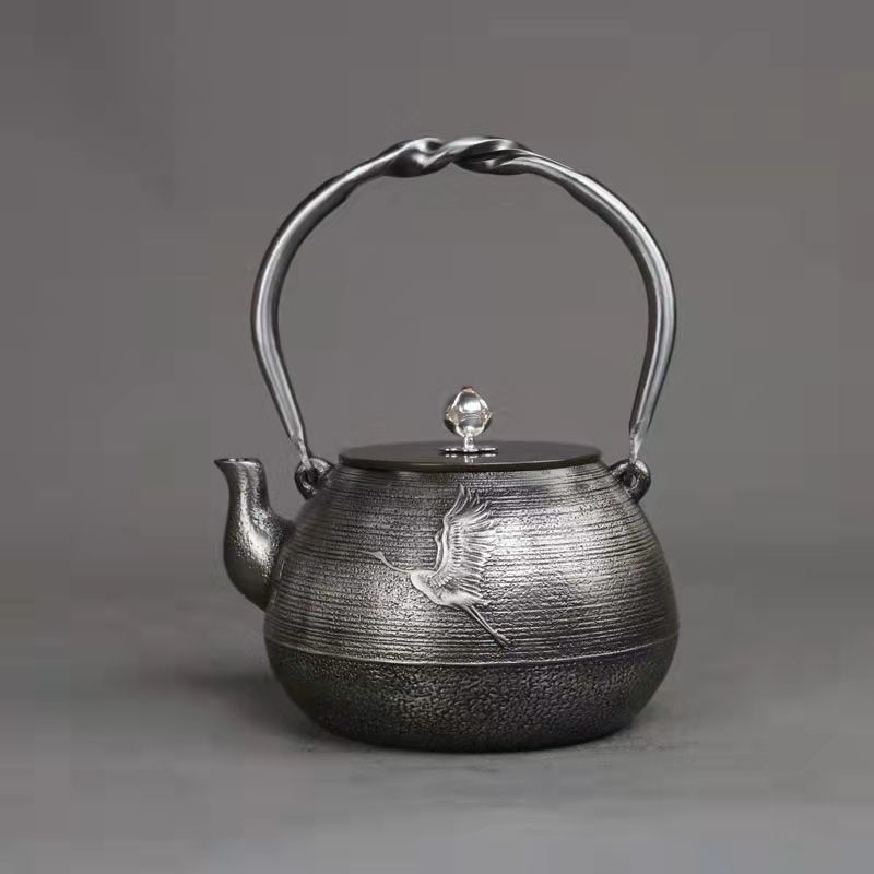 Japanese sand iron pot pure handmade uncoated boiling water teapot ...