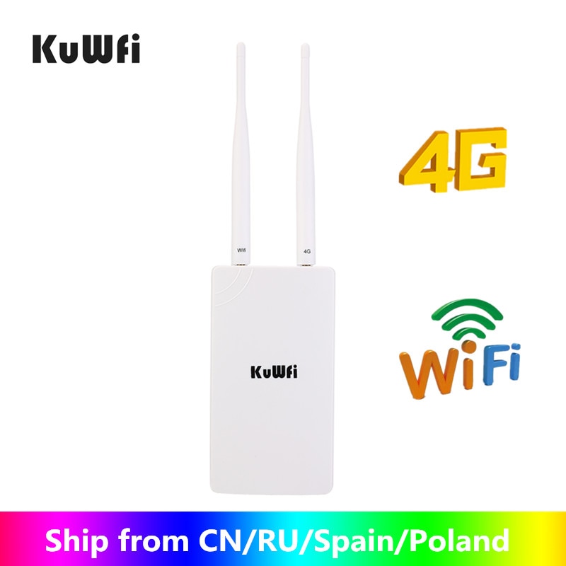 KuWFi 4G Wifi Router Outdoor Waterproof 4G SIM Wifi Router Wireless CPE ...