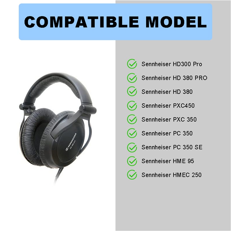 แผ่นฟองน้ําครอบหูฟัง สําหรับ Sennheiser PXC450 PXC350 PC350 SE HD380 ...