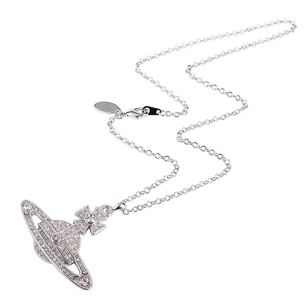 Vivienne สร้อยคอชุบแพลตตินัม จี้โลโก้ ขนาดใหญ่ เครื่องประดับ - vivienne ...