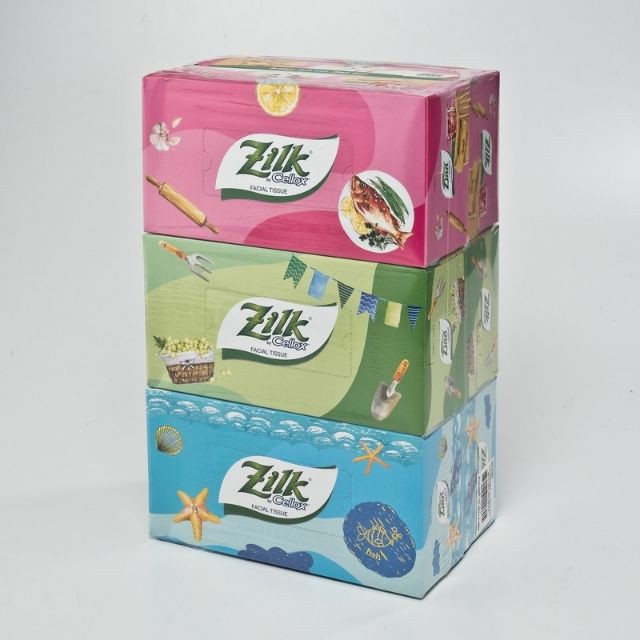 Zilk Box แบบกล่อง ซิลค์ บ็อกซ์ กระดาษเช็ดหน้า ขนาด 120แผ่น/กล่อง แพ็คละ ...