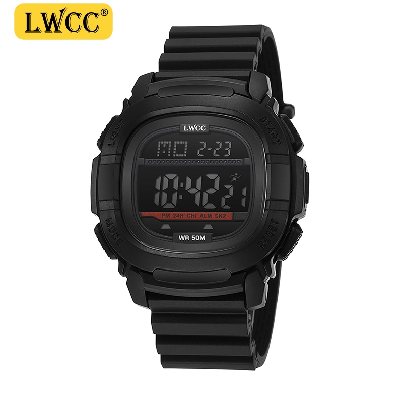 LWCC นาฬิกาข้อมือสปอร์ตแฟชั่น กันน้ํา เรืองแสง เรียบง่าย สําหรับผู้ชาย ...