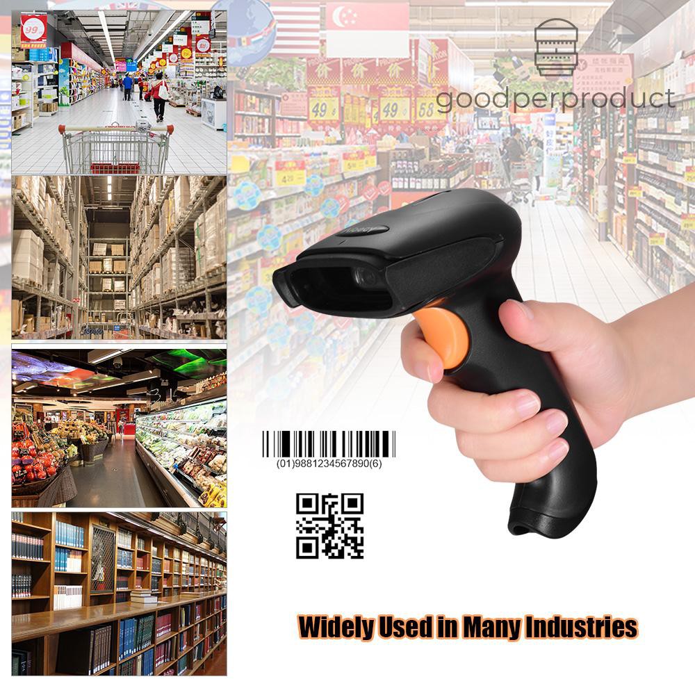 Good&P Aibecy Handheld Barcode Scanner USB 2.4G Wireless 1D 2D QR Code ...