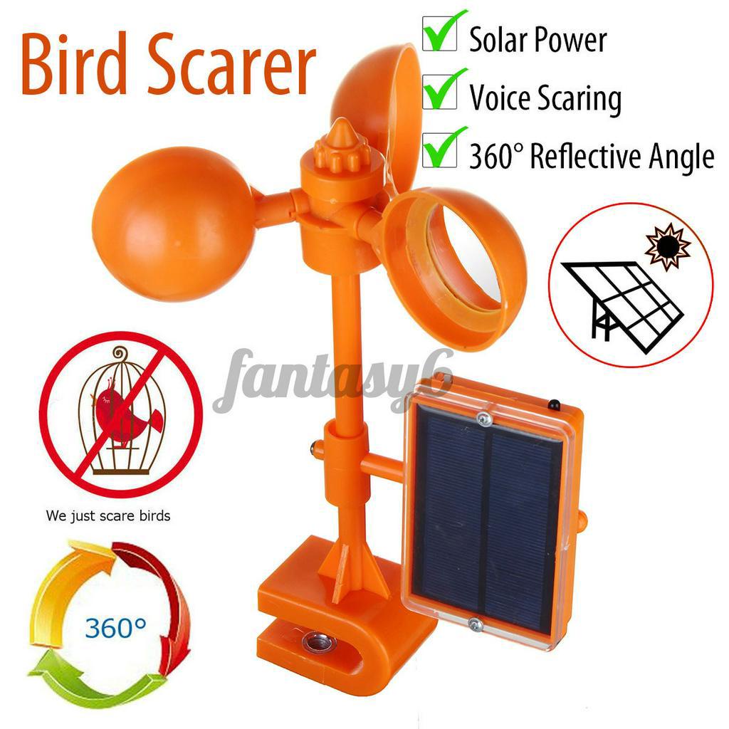 Bird Repeller Voice Scarer Wind Solar Power Bird Pigeon Crow Deterrent ...