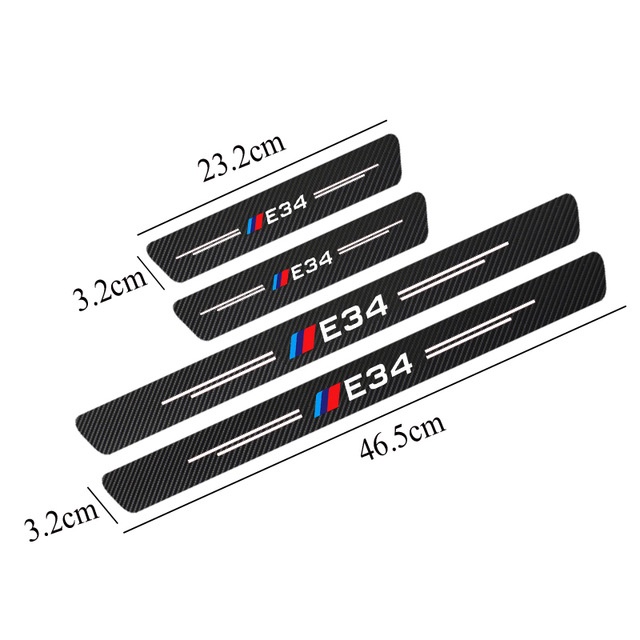 4pcs Carbon Fiber Car Door Sill Sticker For Bmw E30 E34 E36 E39 E46 E60 E87 E90 F10 F30 G20 G30 ...