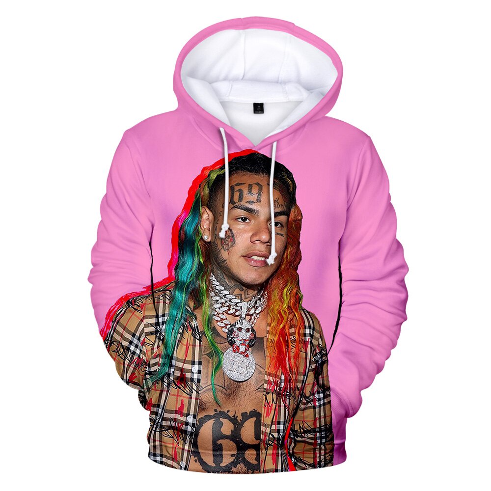 เสื้อกันหนาว มีฮู้ด พิมพ์ลาย U6Ix9Ine 6Ix9 สไตล์ยุโรป และอเมริกา 2022 ...
