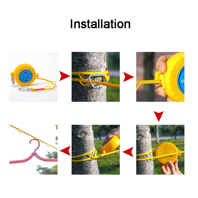 8m Retractable Clothesline Portable Laundry Dryer Nylon Clothes Line ...