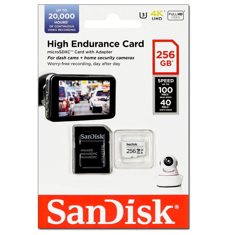 SanDisk 256GB High Endurance Micro SD R100W40 Legendshopeemall ThaiPick