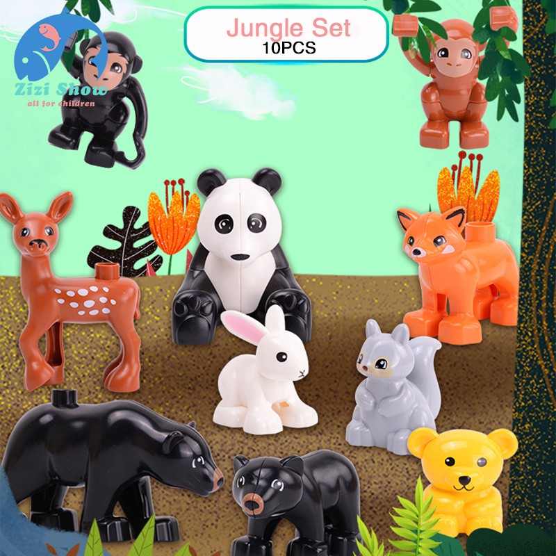 Lele Block Big Animal Building Blocks Cartoon Model Toys Compatible ...