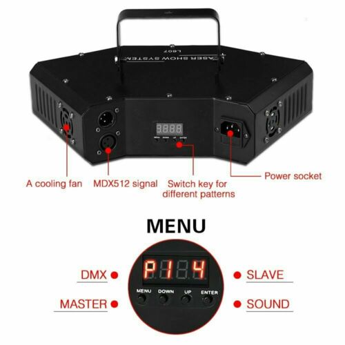 โคมไฟ Led RGB โปรเจคเตอร์แสงเลเซอร์สําหรับติดตกแต่งเวที DMX - mookis3 ...