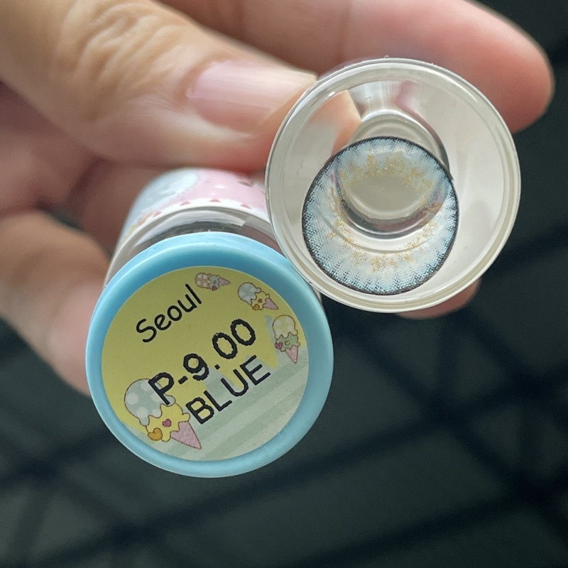 Seoul Blue บิ๊กอาย สีฟ้า Sweety Plus Contact lens ค่าสายตา สายตาสั้น ...