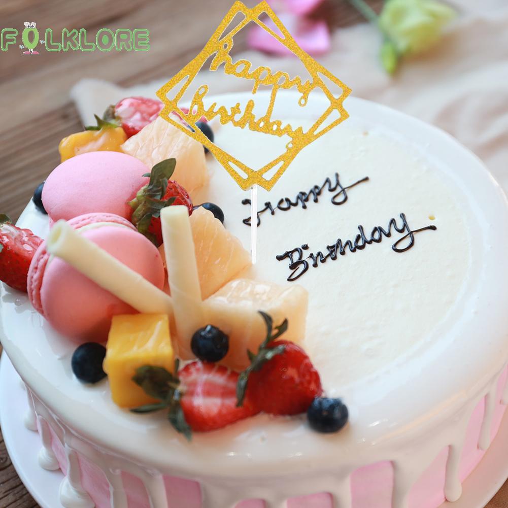 ♢FOLKLORE Cake ATM Happy Birthday Cake Topper Money Box Surprise Gift ...