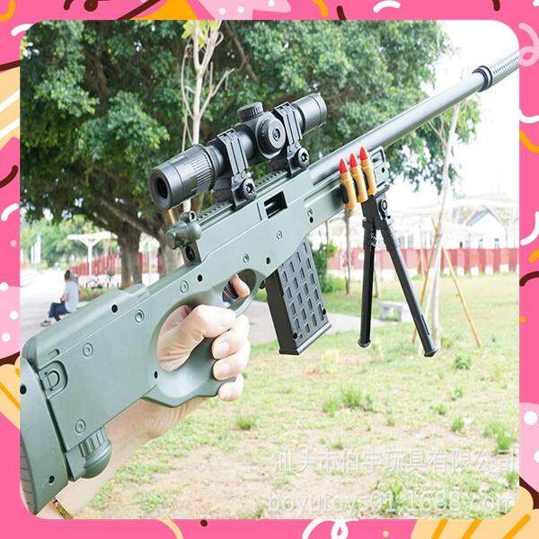 AWM SHELL โยนกระสุนอ่อนเด็กของเล่นปืนจำลองเด็กปืนไก่ชุดอุปกรณ์ดึง Bolt ...