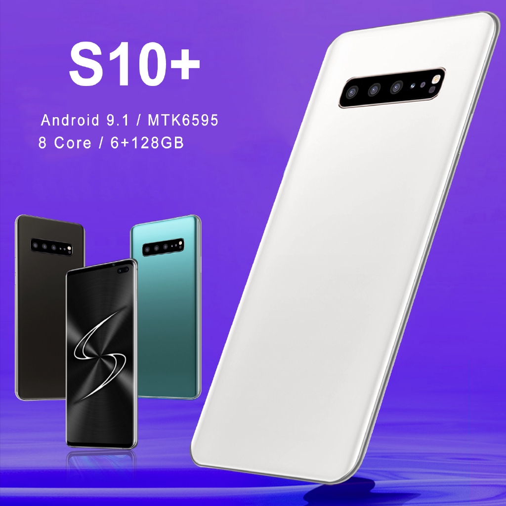 ใหม่โทรศัพท์ระดับไฮเอนด์ S10 + Android เครือข่ายโทรศัพท์ 9.14G หน่วยความจำ 6G + 128GB หน้าจอ 6.5 ...