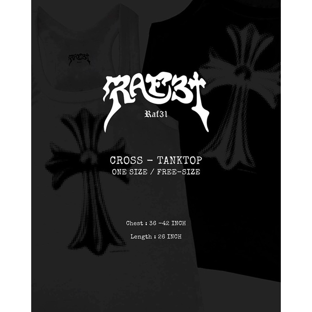 RAF31 - CROSS TANKTOP เสื้อกล้าม - raf31.bkk - ThaiPick