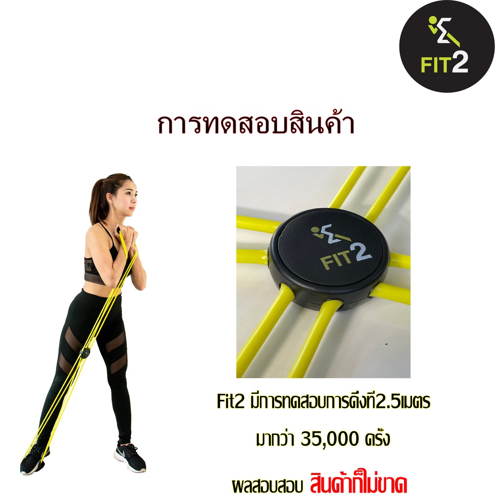 Fit2 ยางยืดออกกำลังกาย ชุดแพ็ค 2 ชิ้น (มีคู่มือVDOท่าออกกำลังกาย) ฟิตทู ยางยืดออกกำลังกาย ขอ ...