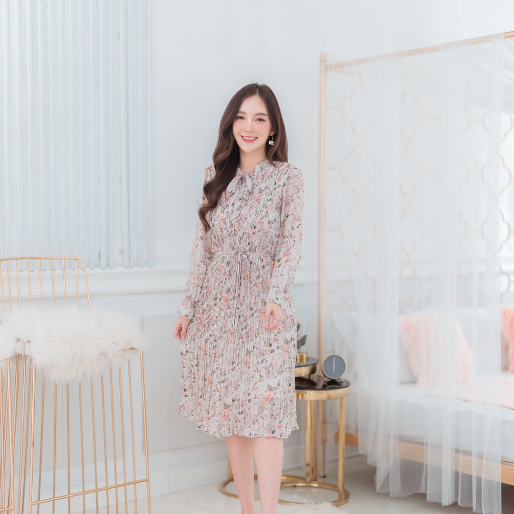 Mamong เดรสพรีทให้นม ผูกโบว์ คลุมท้องได้ - mamongs - ThaiPick