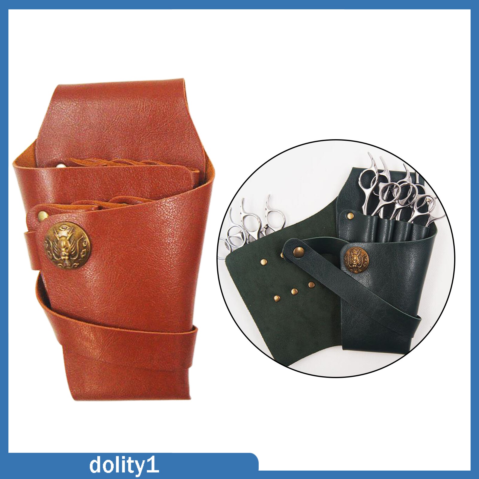 [DOLITY1] PU Leather Hairdressing Scissors Bag for Case Storage Beauty ...
