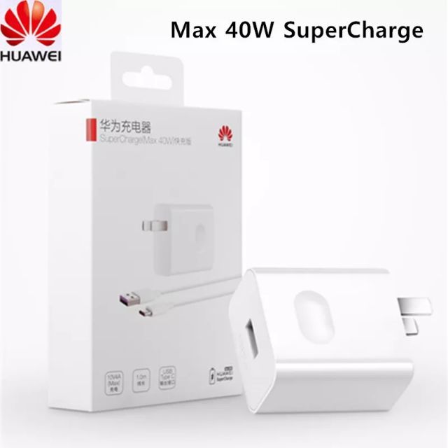 ชุดสายชาร์จแท้ Huawei Super Charg 40W Mate3020 Pro P40 ProP30 Pro 10V 4A 40W Original Huawei ...