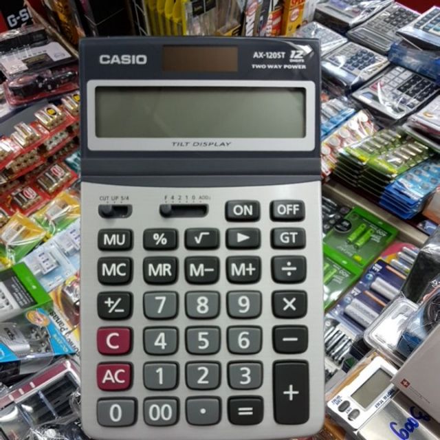 Casio AX-120ST เครื่องคิดเลขตั้งโต๊ะหน้าจอปรับระดับ 12หลัก ของใหม่ ของแท้ - heresure - ThaiPick