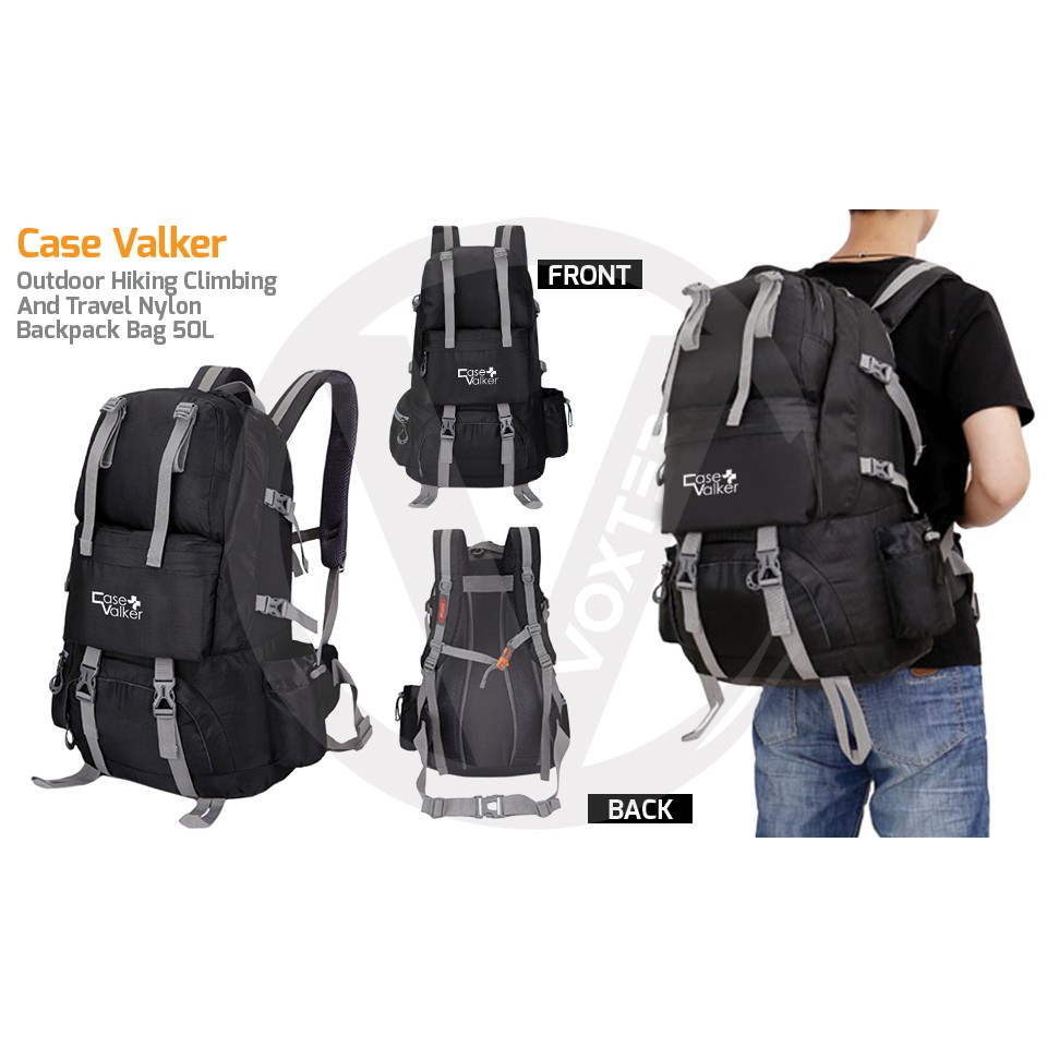 Case Valker Outdoor Travel Nylon Hiking Bag Backpack (50L) - 1pr9tawz18 ...