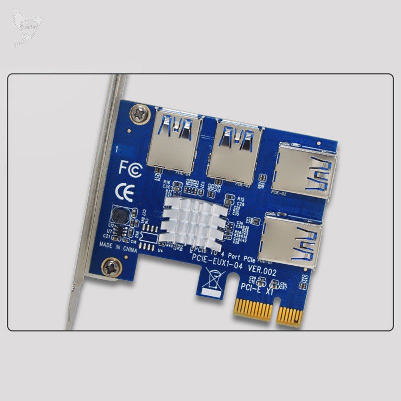 ( D ) การ์ด Pci 1 To 4 Pci Slot Usb 3 . 0 แปลง Adatper Pcie Riser ...