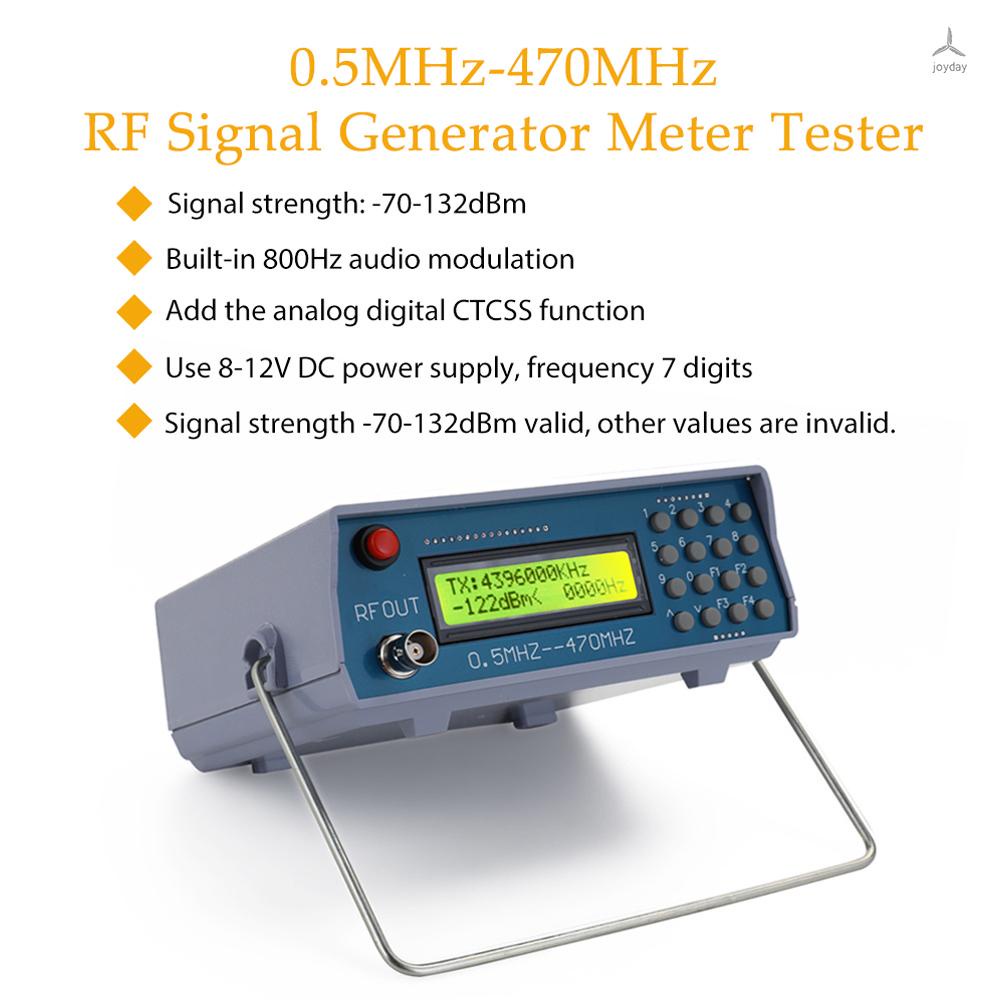 0.5MHz-470MHz RF Signal Generator Meter Tester for FM Radio Walkie ...
