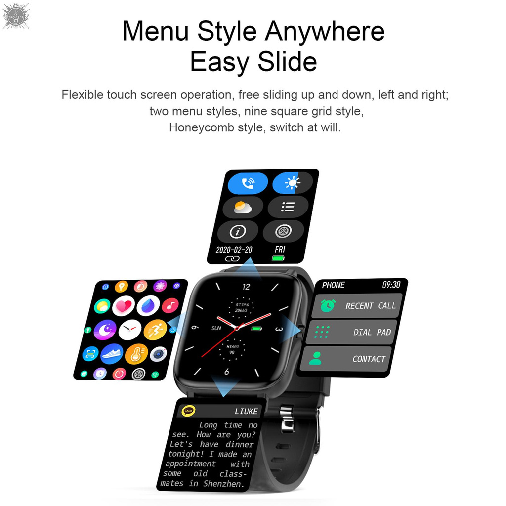 To T42 นาฬิกาข้อมือ Smart Watch กันน้ําหน้าจอขนาดใหญ่ Ip67 - topinone ...