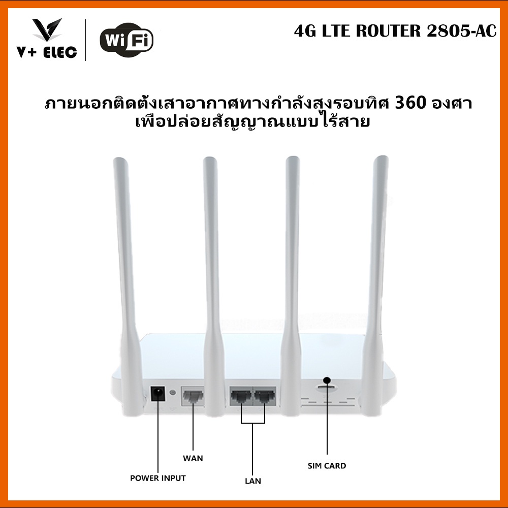 4G LTE ROUTER 2805-A 300Mbps1200Mbps เราท์เตอร์ router ใส่ซิม เราเตอร์ wifi ใส่ซิม เสียบใช้เลย ...
