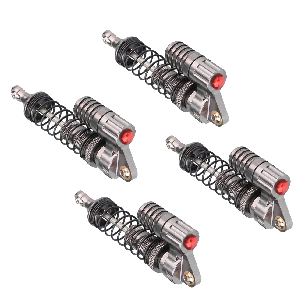4Pcs RC Shock Absorbers, Aluminum Alloy High Strength Springs Shocks Set Damper, Suitable for ...