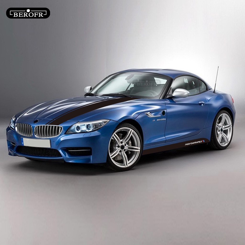 M Performance Door Side Stripe Skirt Sticker Car Hood Engine Cover ...