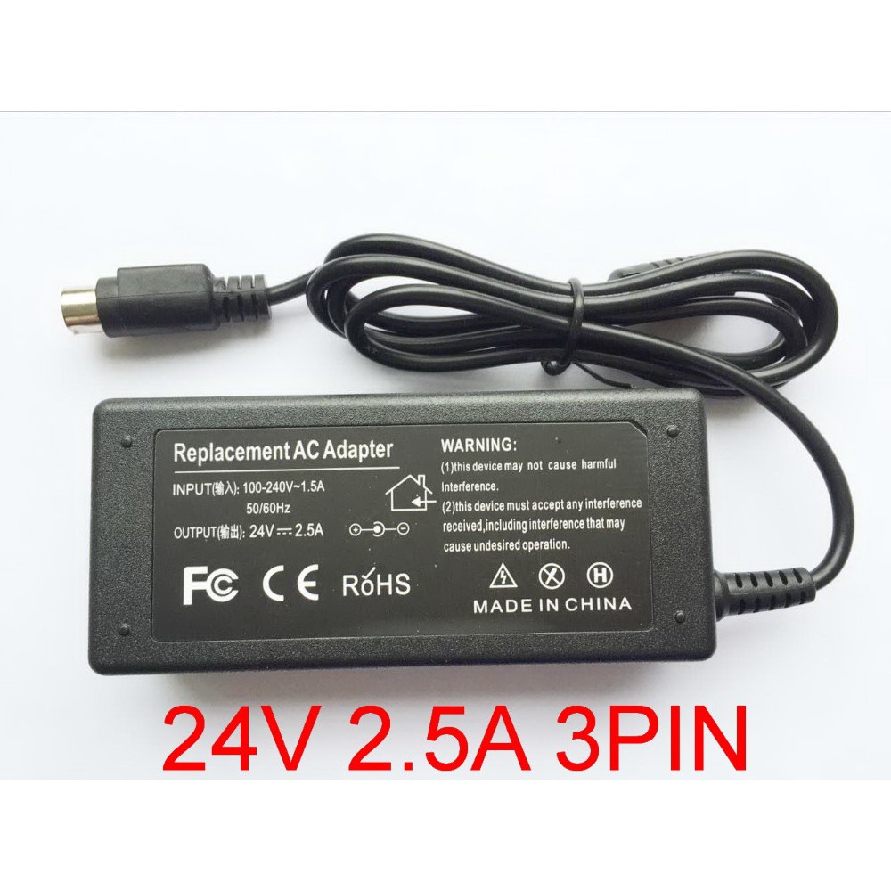 new1PCS 24V 2.5A 3PIN 60W AC Adapter Power Supply Charger For Gprinter ...