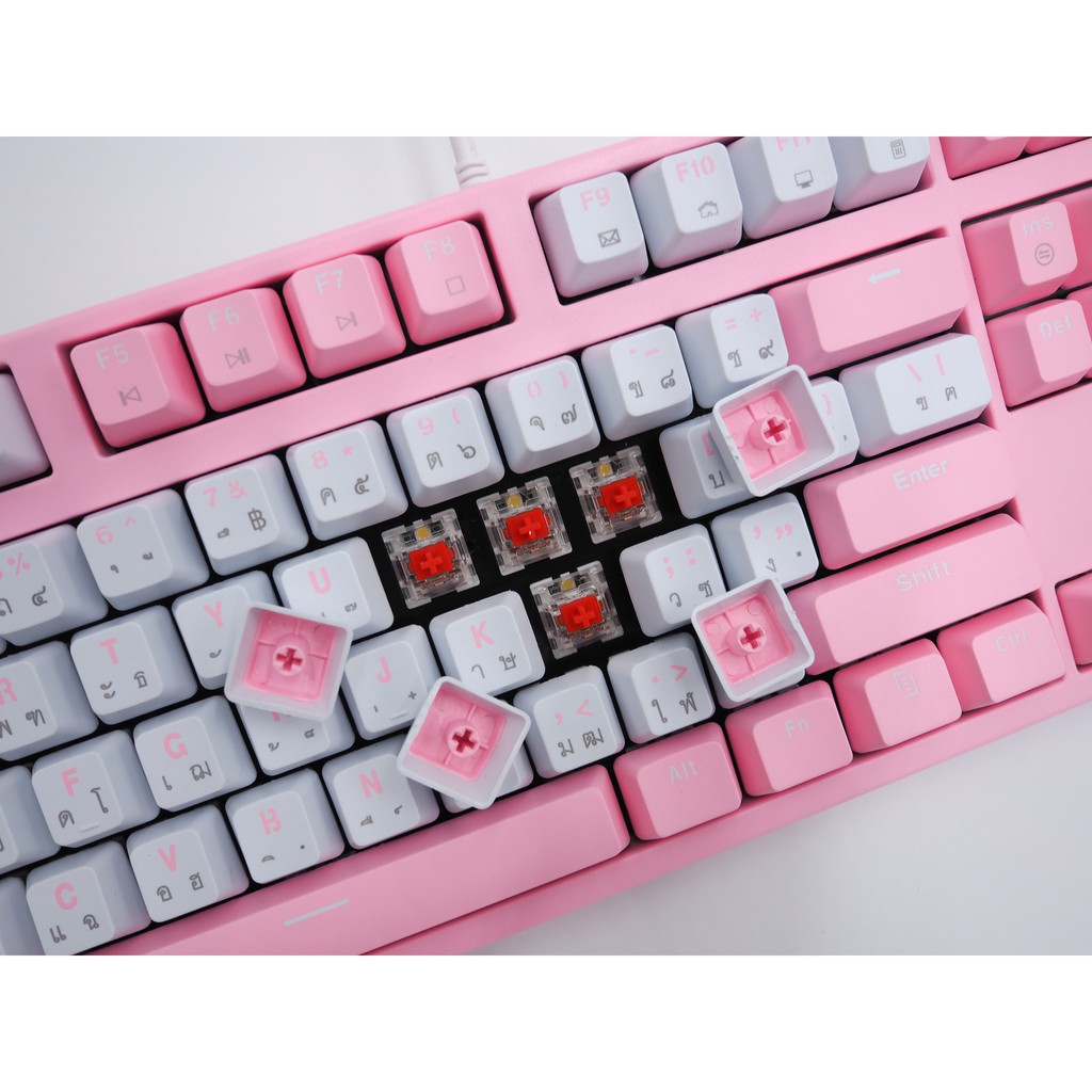 [Key Thai] Readson Pink Edition Mechanical คีย์บอร์ดเกมมิ่ง บลูสวิตซ์ ...