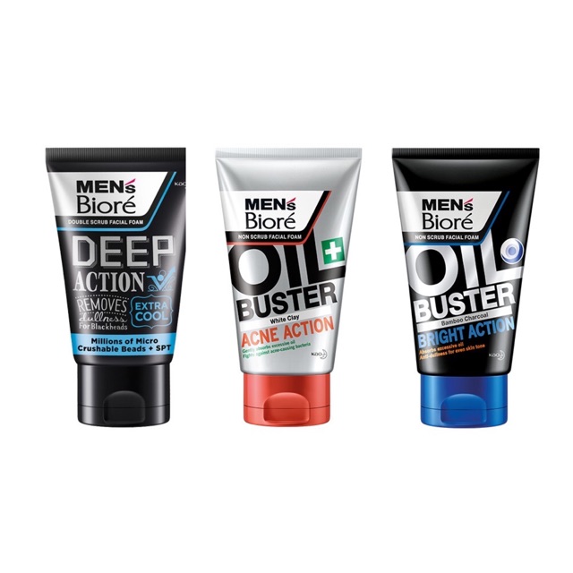 มีโค้ดลด9เดือน9 สูตรใหม่! โฟม Men's Biore Oil Buster, Double Scrub 100 ...