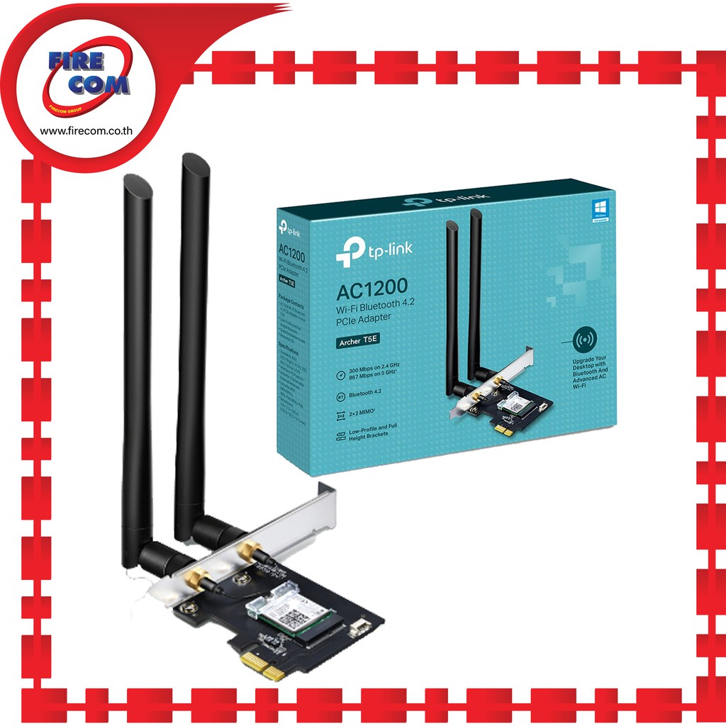 การ์ดไวไฟ W-LAN TP-Link Archer T5E AC1200 Wi-Fi Bluetooth4.2 PCI ...
