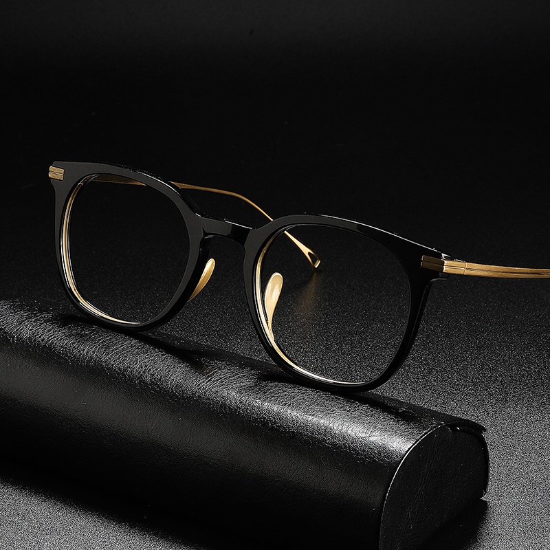 Bluxury Titanium Glasses Frame Men Vintage Designer Prescription