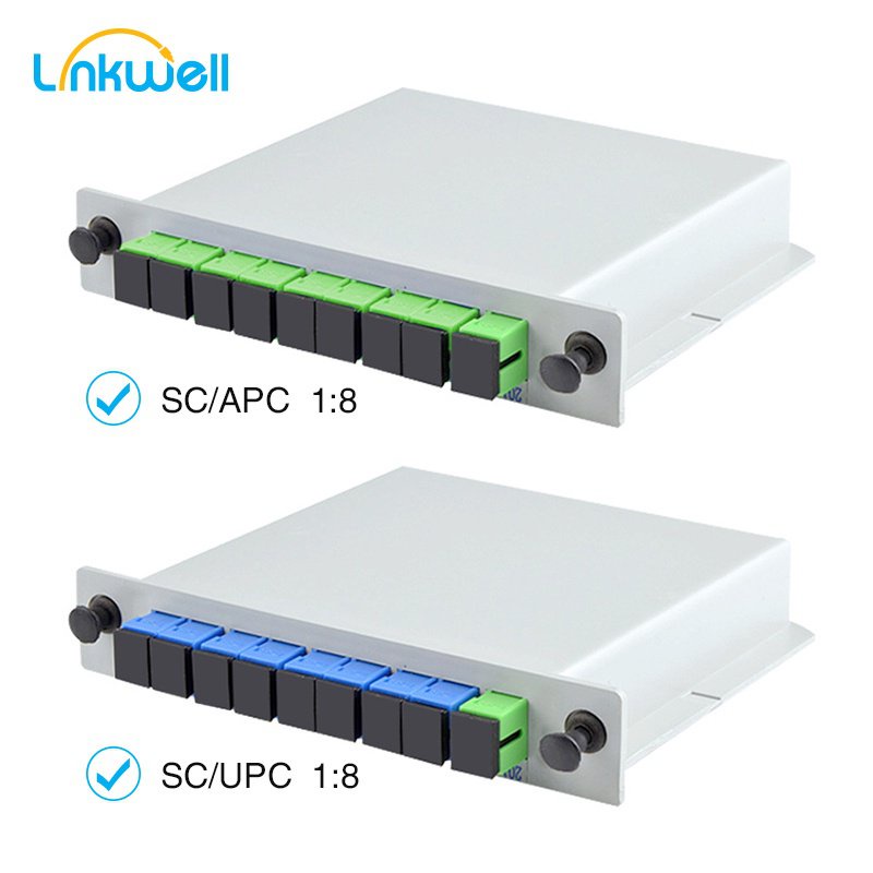 20211x8 SC APC SC UPC Insertion PLC Splitter box 1X8 Fiber Optic ...