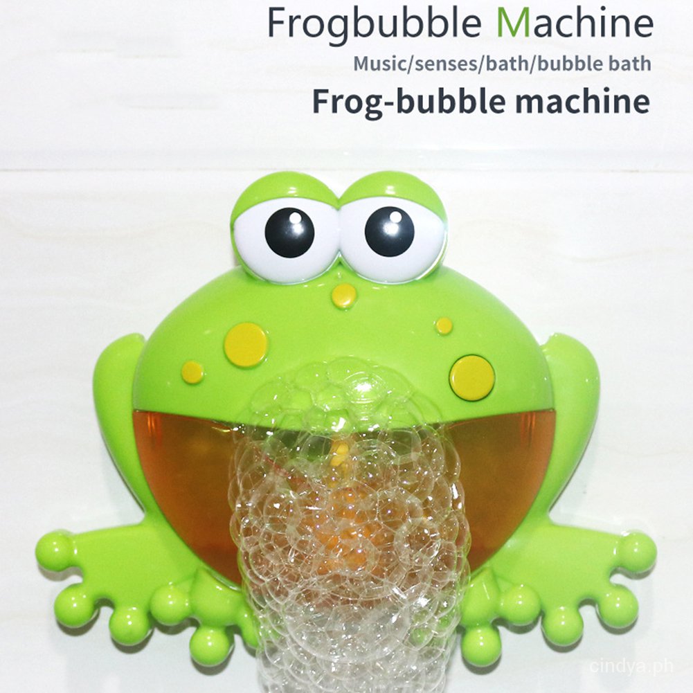 Bubble Machine Frog Music Children Bath Toy Bathtub Soap Automatic ...