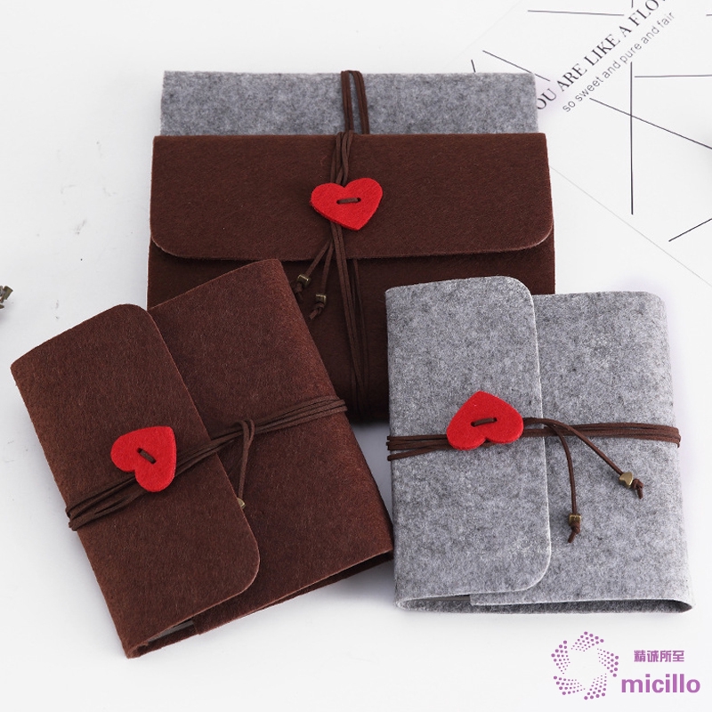 ღღDIY Photo Albums Felt Cover Handmade Vintage Photo Album Scrapbook ...