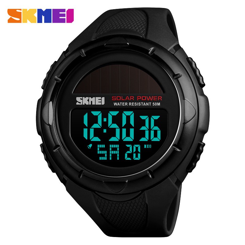 SKMEI 1405 Solar Power LED Digital Watches Fashion Men's Watches ...
